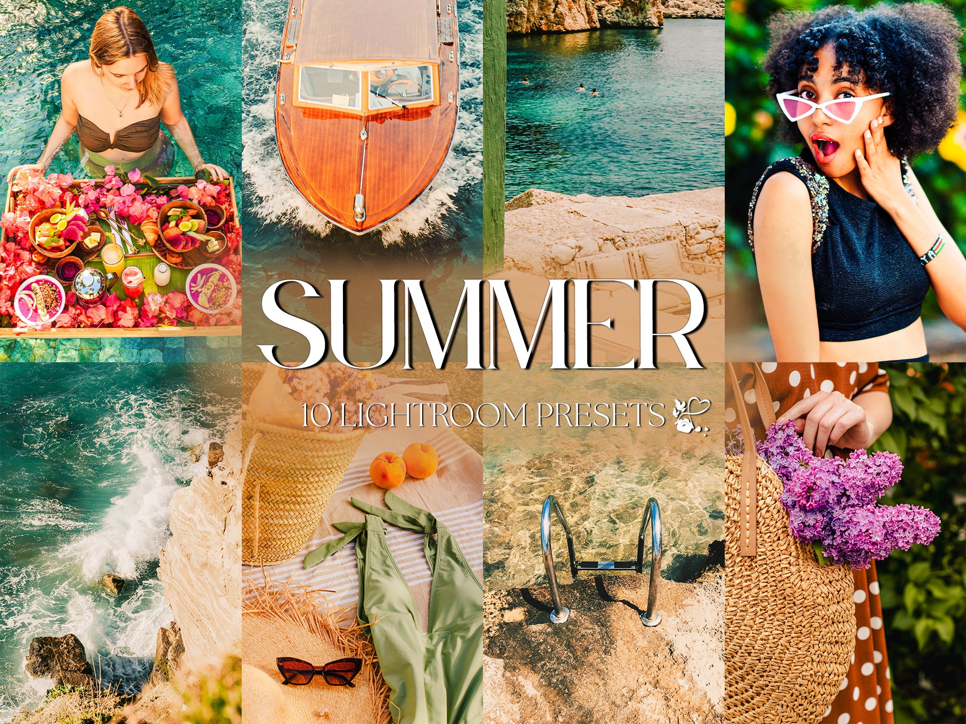10 SUMMER Lightroom Presets – Mobile Desktop – Bright Airy, Natural ...