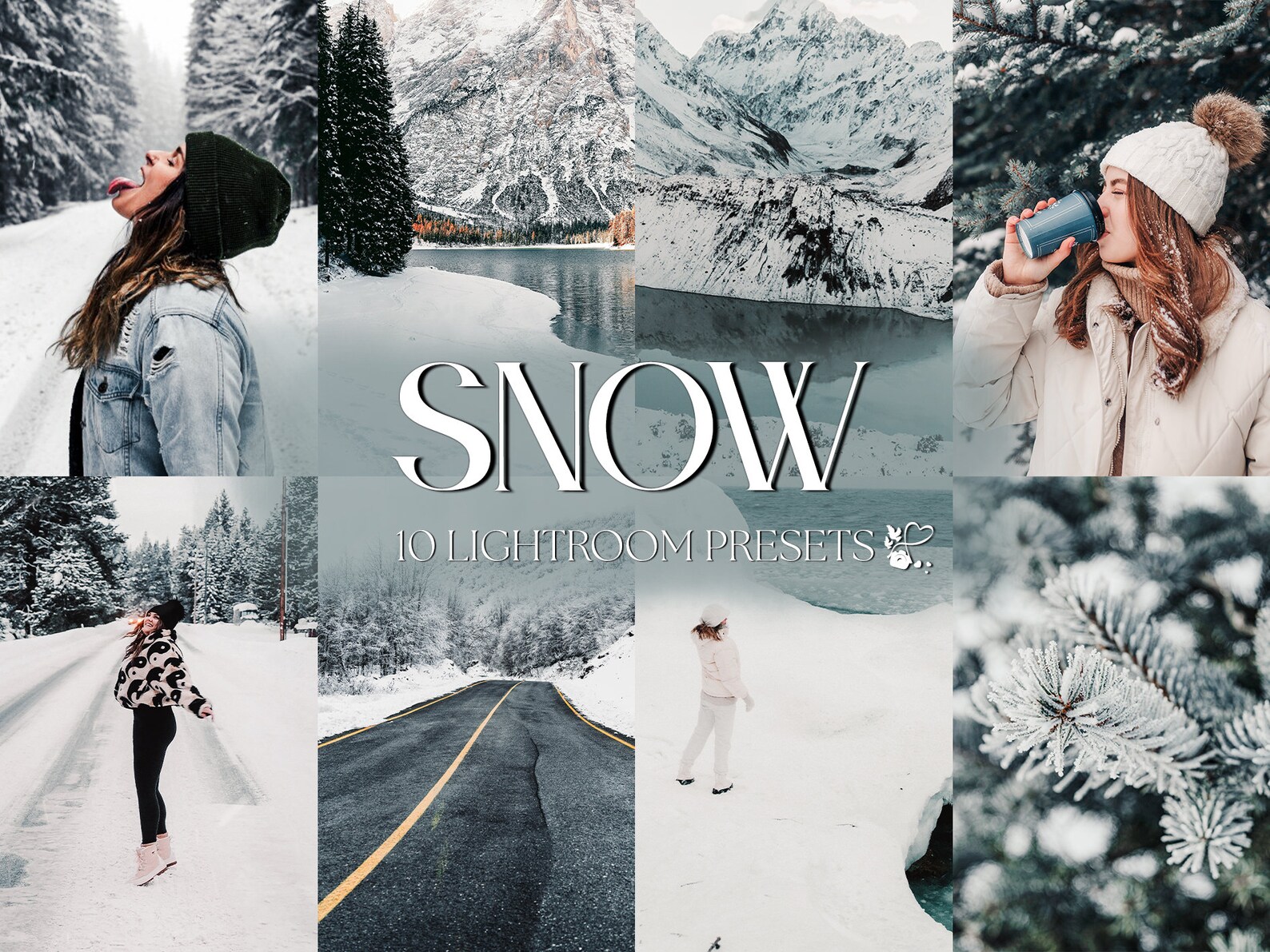 10 SNOW Lightroom Presets – Mobile Desktop – December, Winter, Bright ...