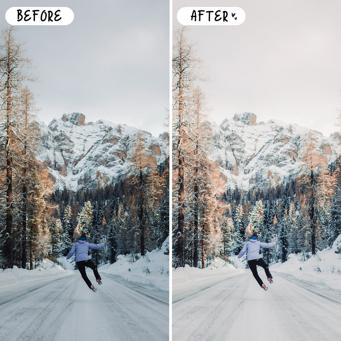 10 SNOW Lightroom Presets – Mobile Desktop – December, Winter, Bright ...
