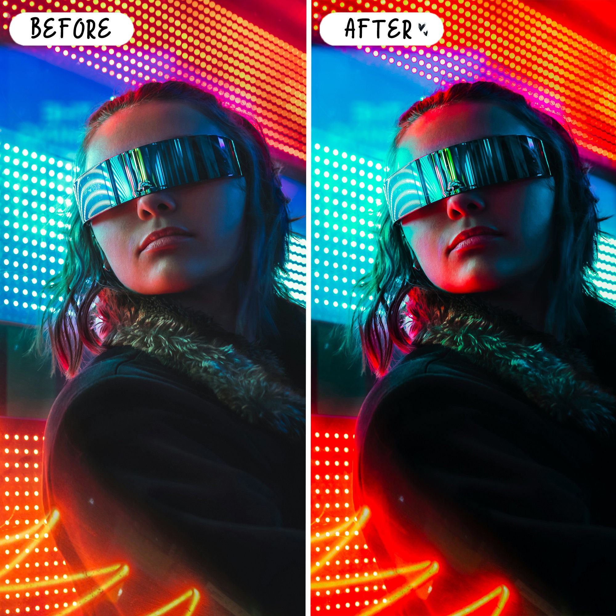 10 NEON Lightroom Presets – Mobile Desktop – Cinematic, Vibrant, Street ...