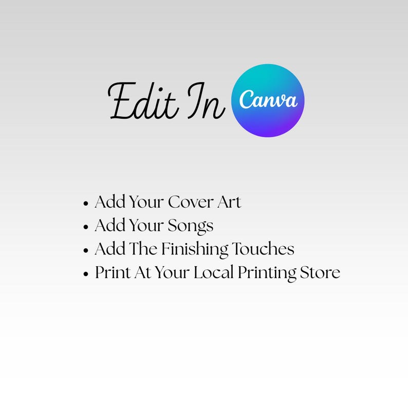 Album Cover Poster Canva Template: Edit in Canva - Etsy Australia