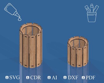 Pencil Holder Laser Cut - Etsy