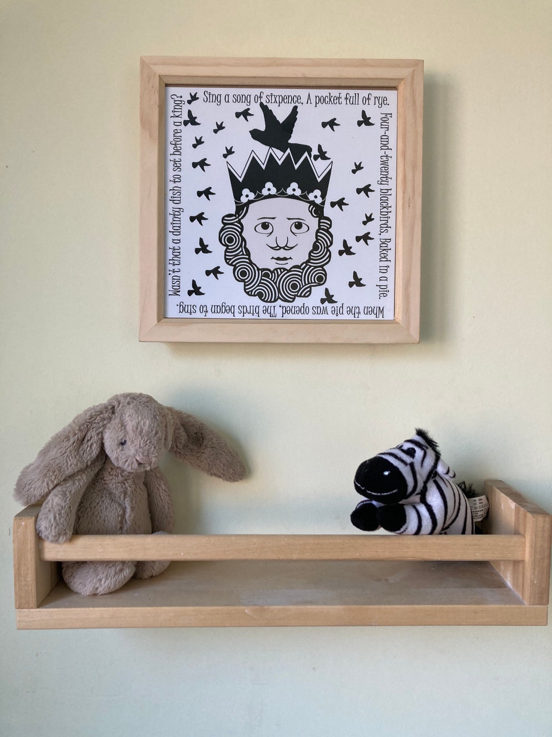 Nursery Art Print of Sing a Song of Sixpense King Nursery Rhyme - Etsy