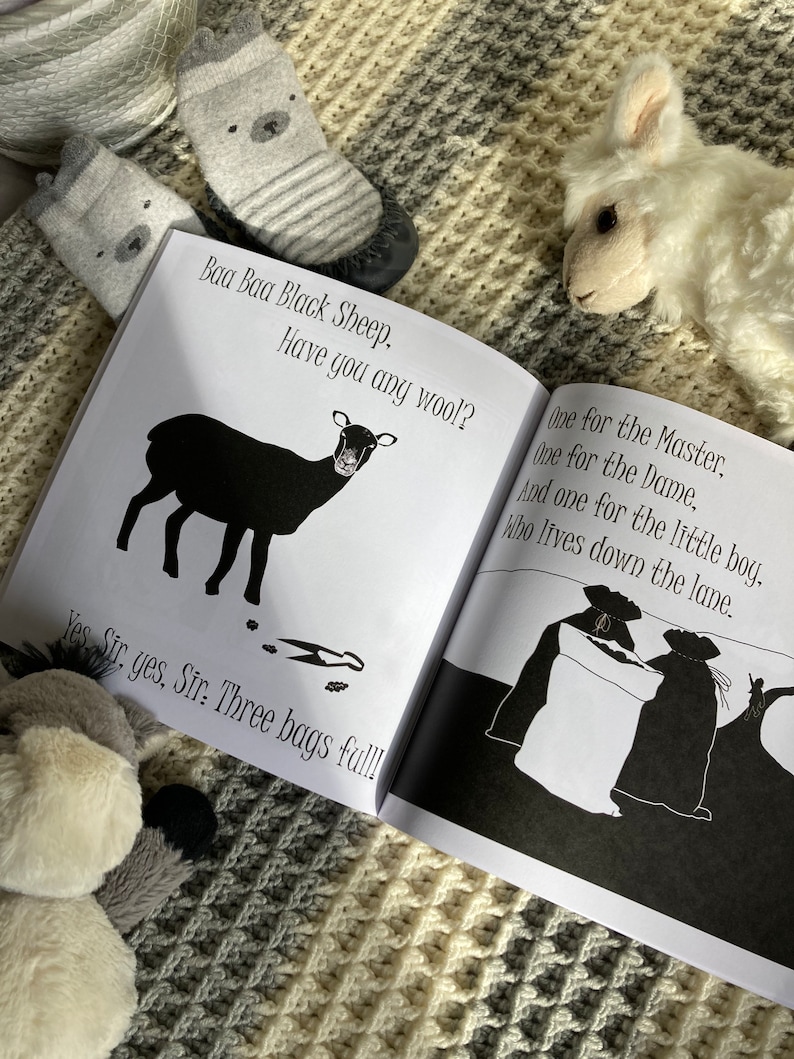 Black and White Nursery Rhymes: a High Contrast Book for Babies - Etsy