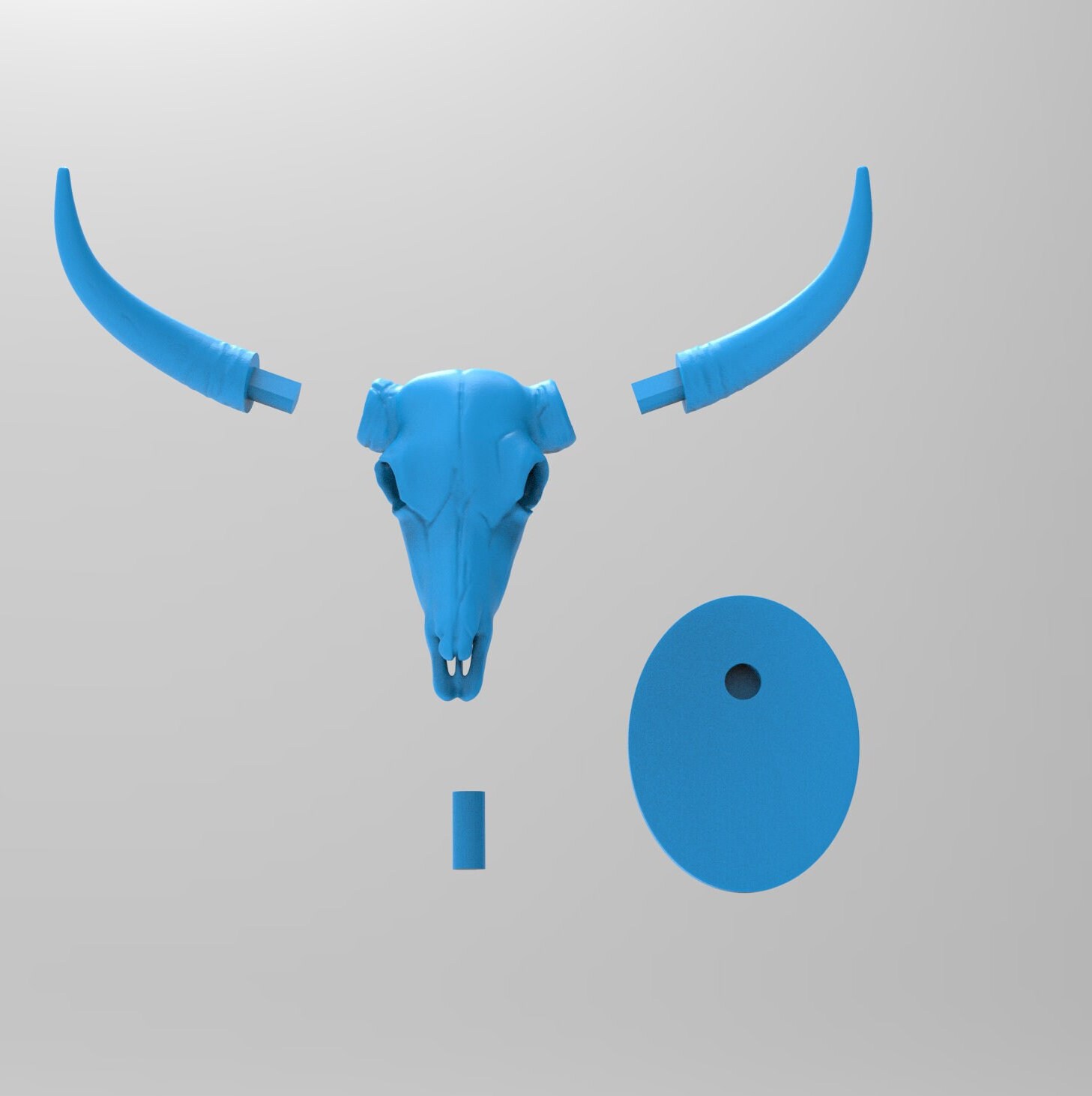 Cow Skull. 3d Model of Cow Skull, 2 Model Stl! Desert Skull (with ...