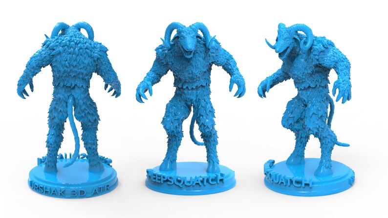 Sheepsquatch 3D Model Print File STL Monster Legend - Etsy