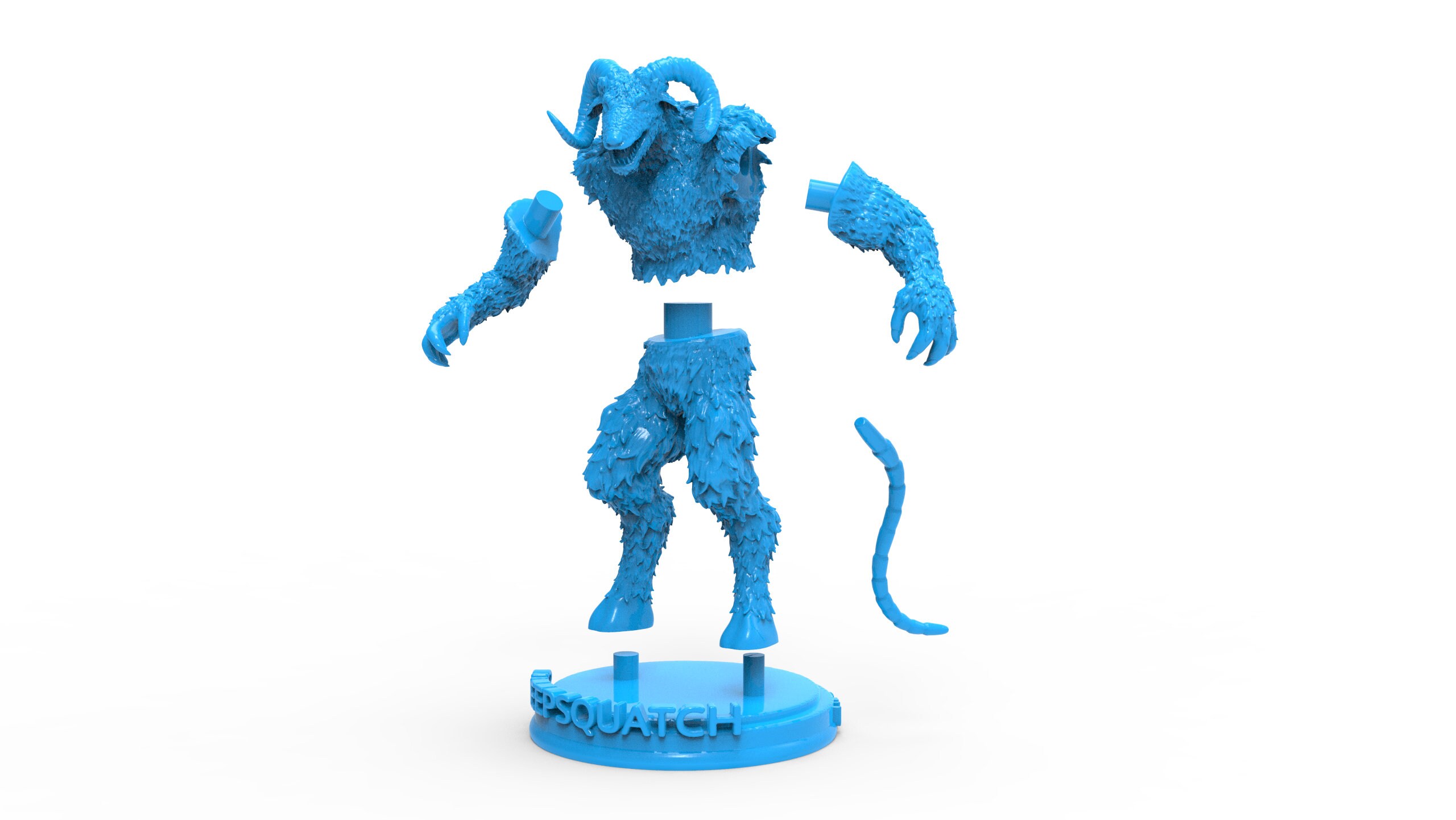 Sheepsquatch 3D Model Print File STL Monster Legend - Etsy