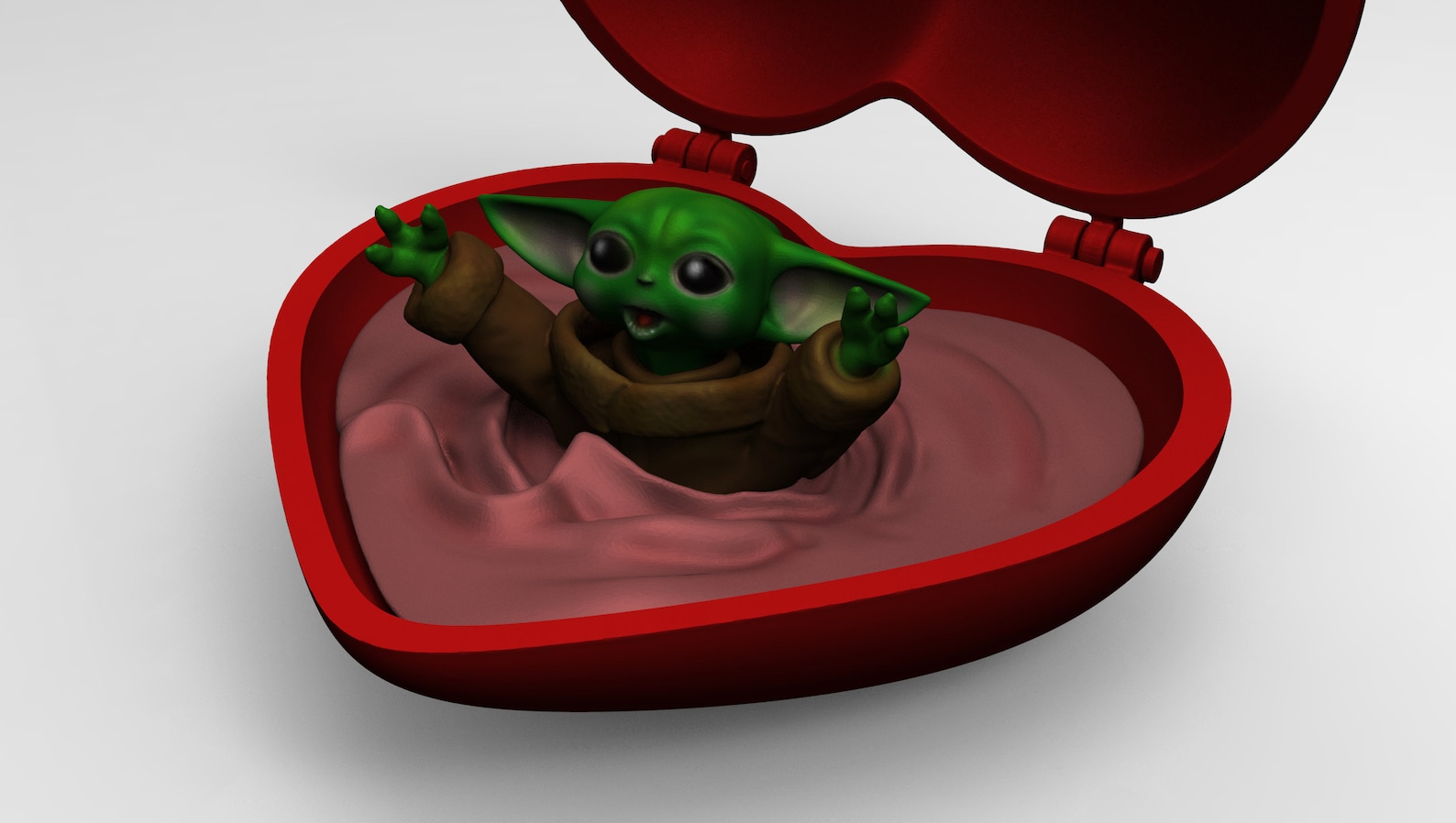Grogu Heart. Baby Yoda Heart, the Child, Heart Box. STL Files 2 Models ...