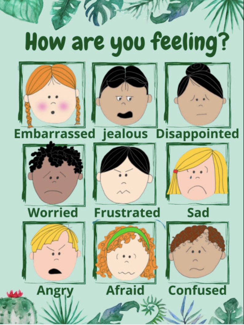 Social Emotional Learning Feelings Chart - Etsy