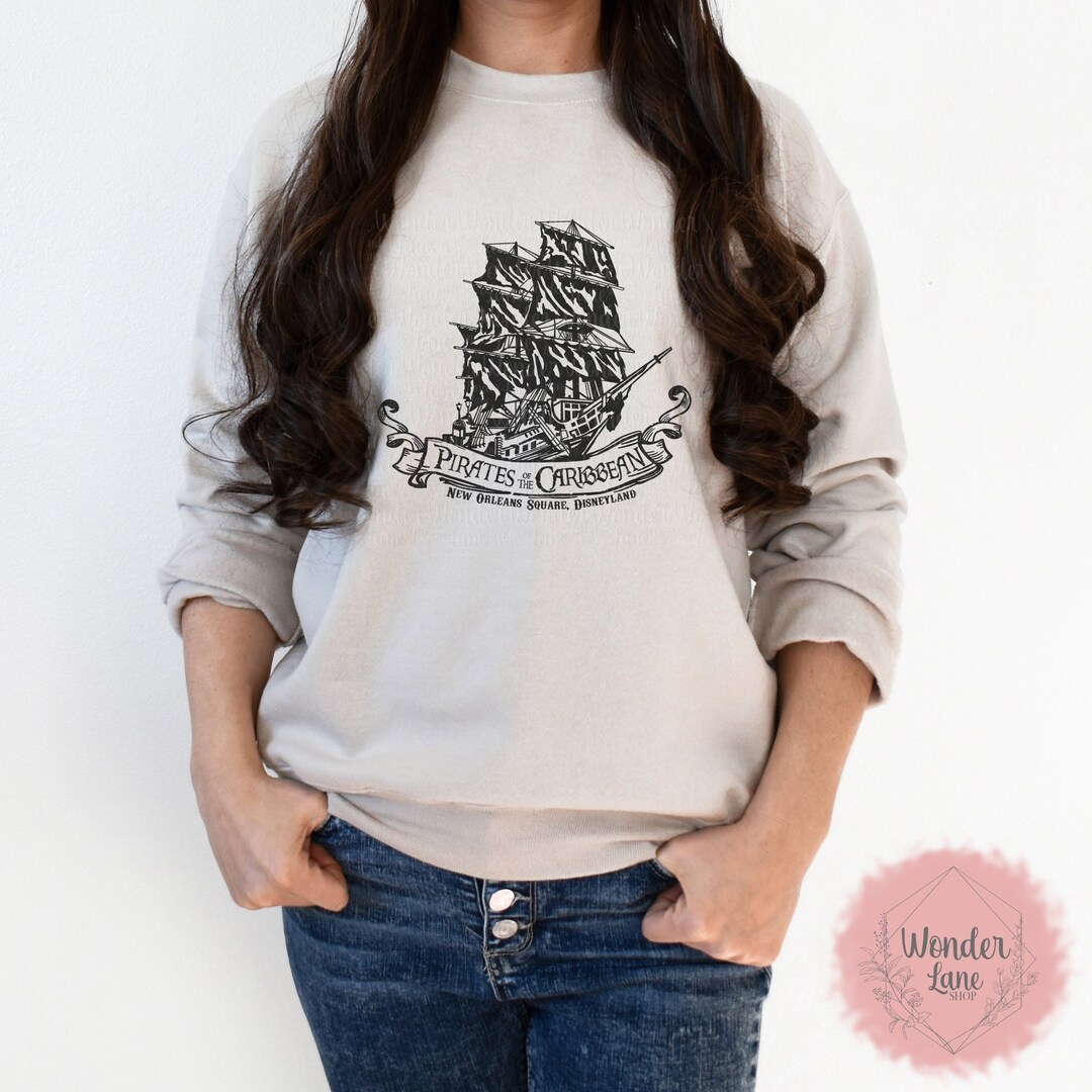 Disney Pirates of the Caribbean Sweatshirt, Black Pearl Sweatshirt ...