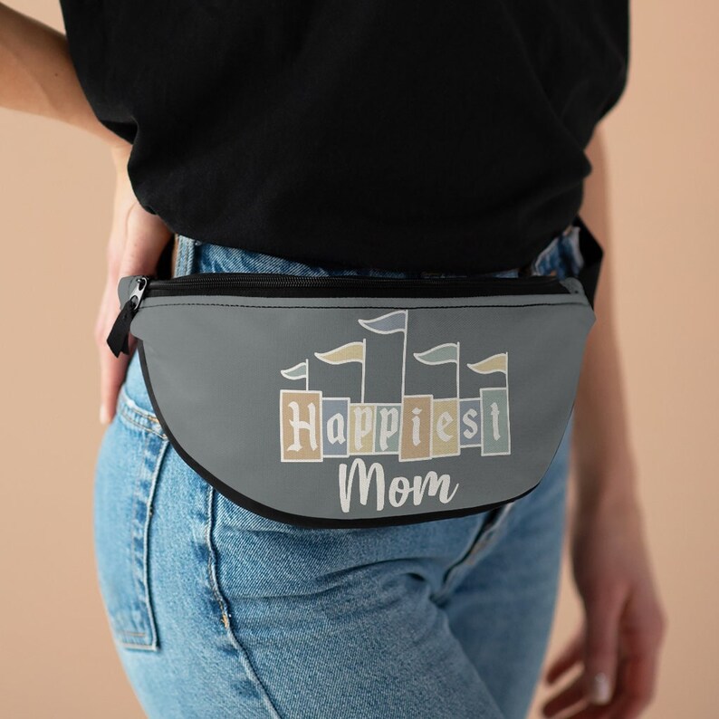 Happiest Mom or Custom Fanny Pack, Happiest Name Fanny Pack, Disney ...