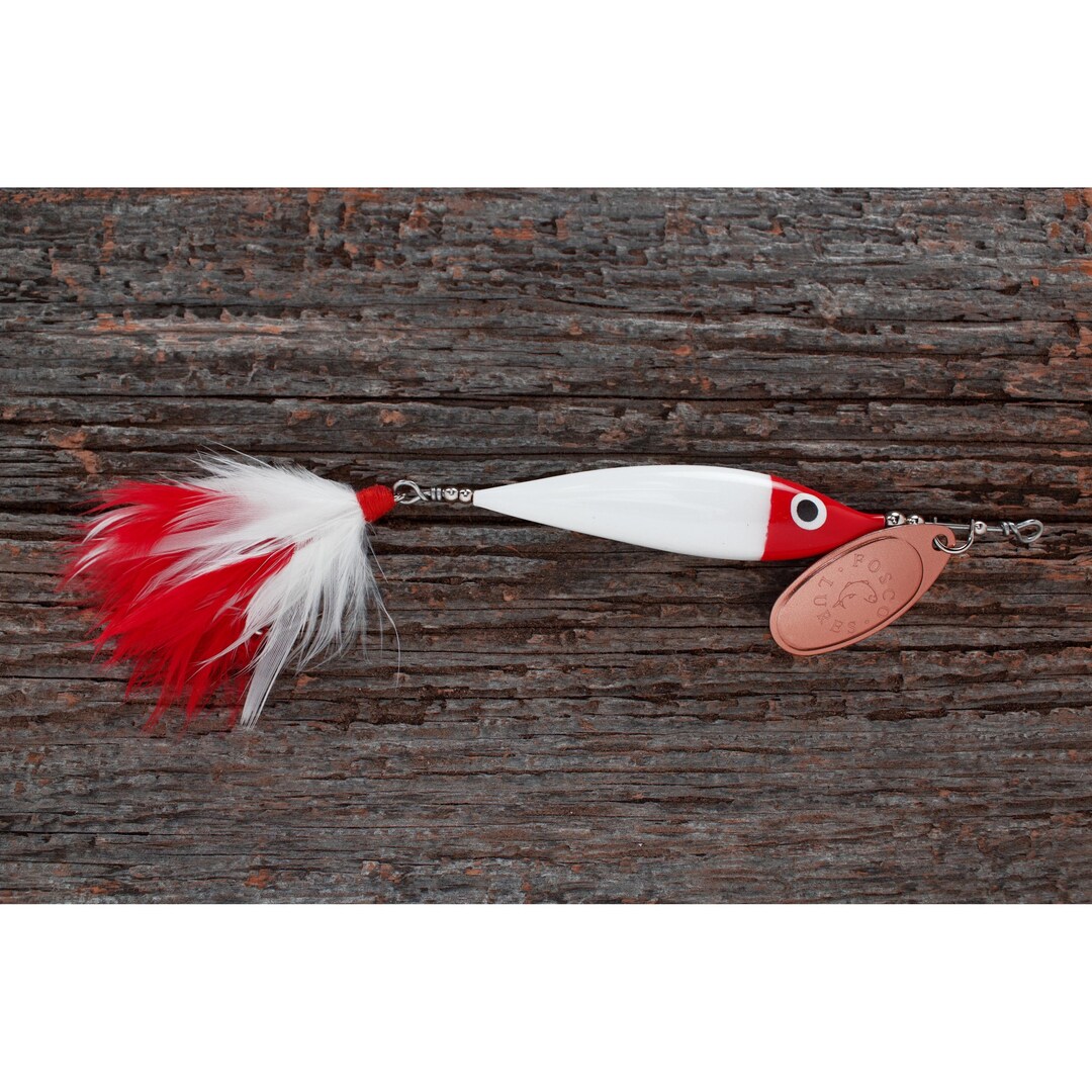Handmade Wooden Minnow Spinner Fishing Lure • Made in Canada • for Bass ...