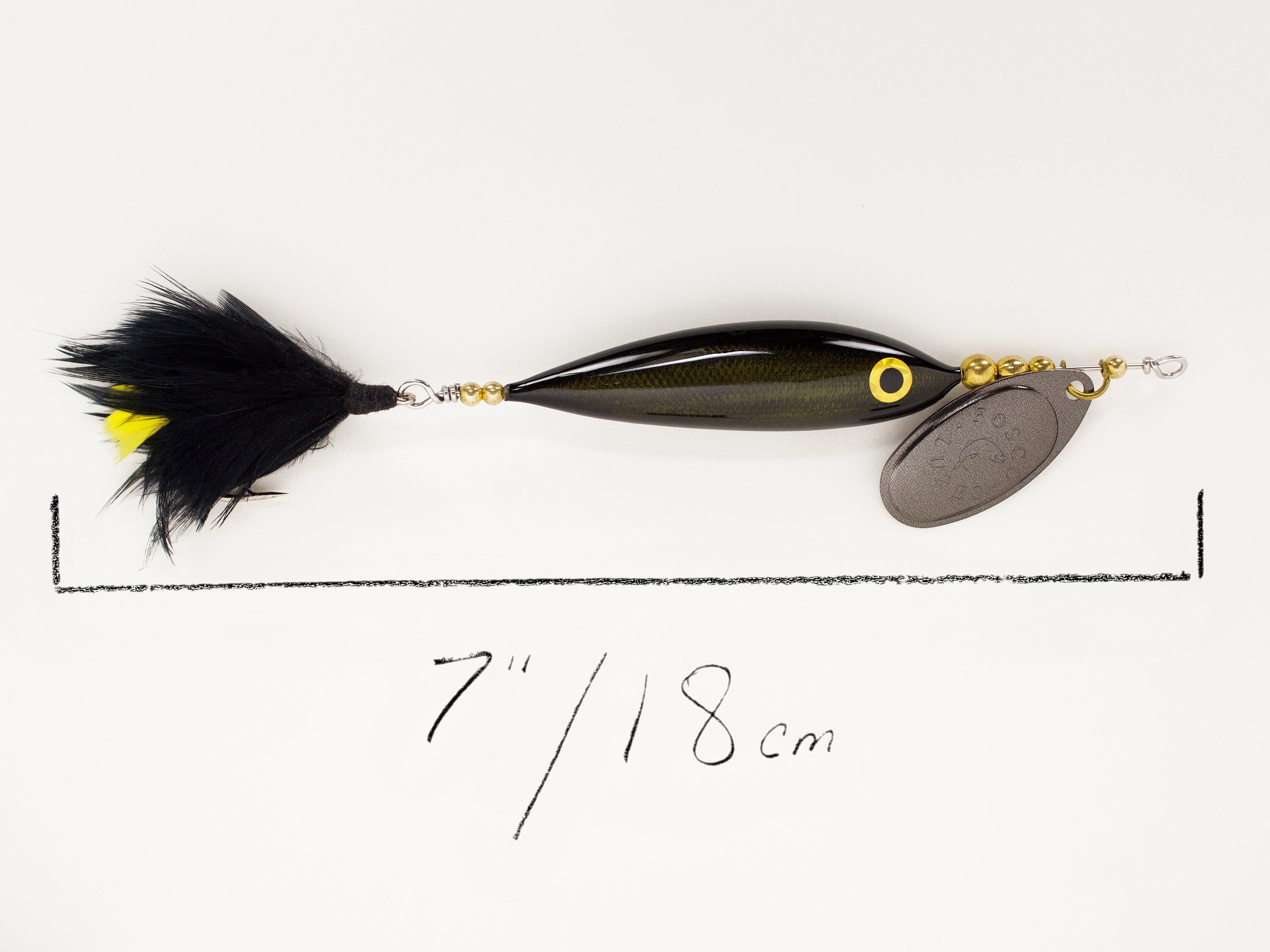 Handmade Wooden Minnow Spinner Fishing Lure Made in Canada for Bass ...
