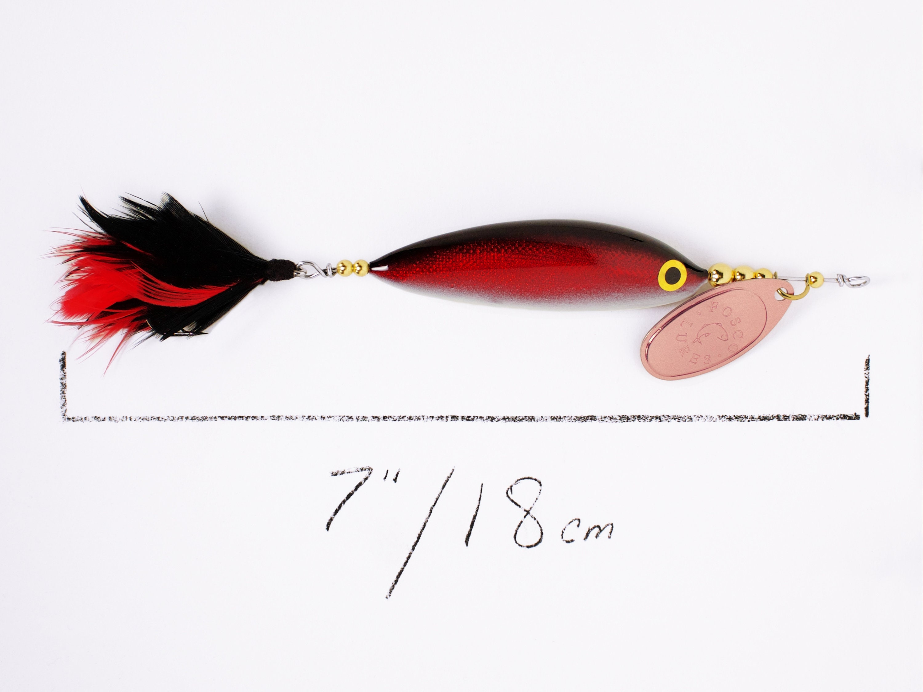 Handmade Wooden Minnow Spinner Fishing Lure Made in Canada for Bass ...