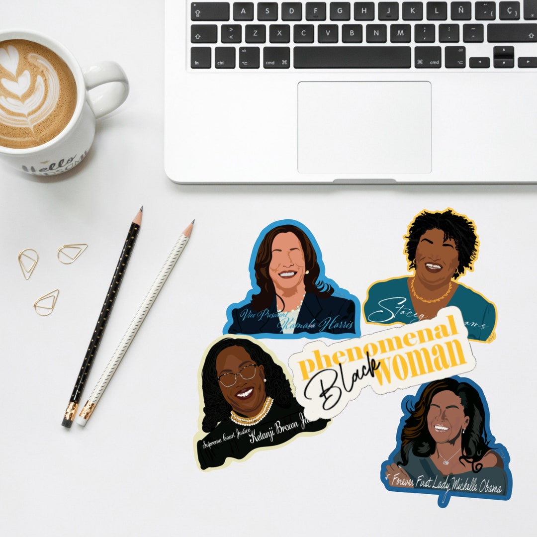 Set of 5 "phenomenal Woman" Stickers | Laptop Stickers | Black Woman ...