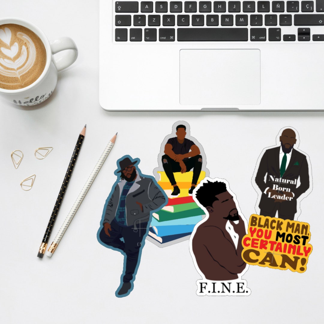 Set of 5 "hot Chocolate" Stickers | Laptop Stickers | Black Man ...
