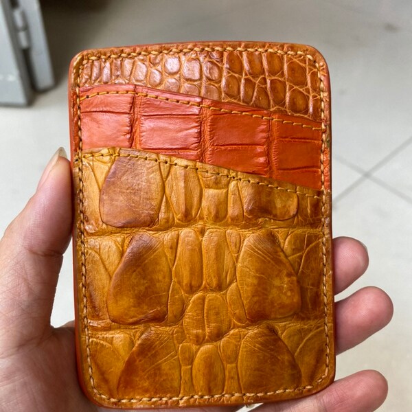 Alligator Skin Card Holder - Etsy