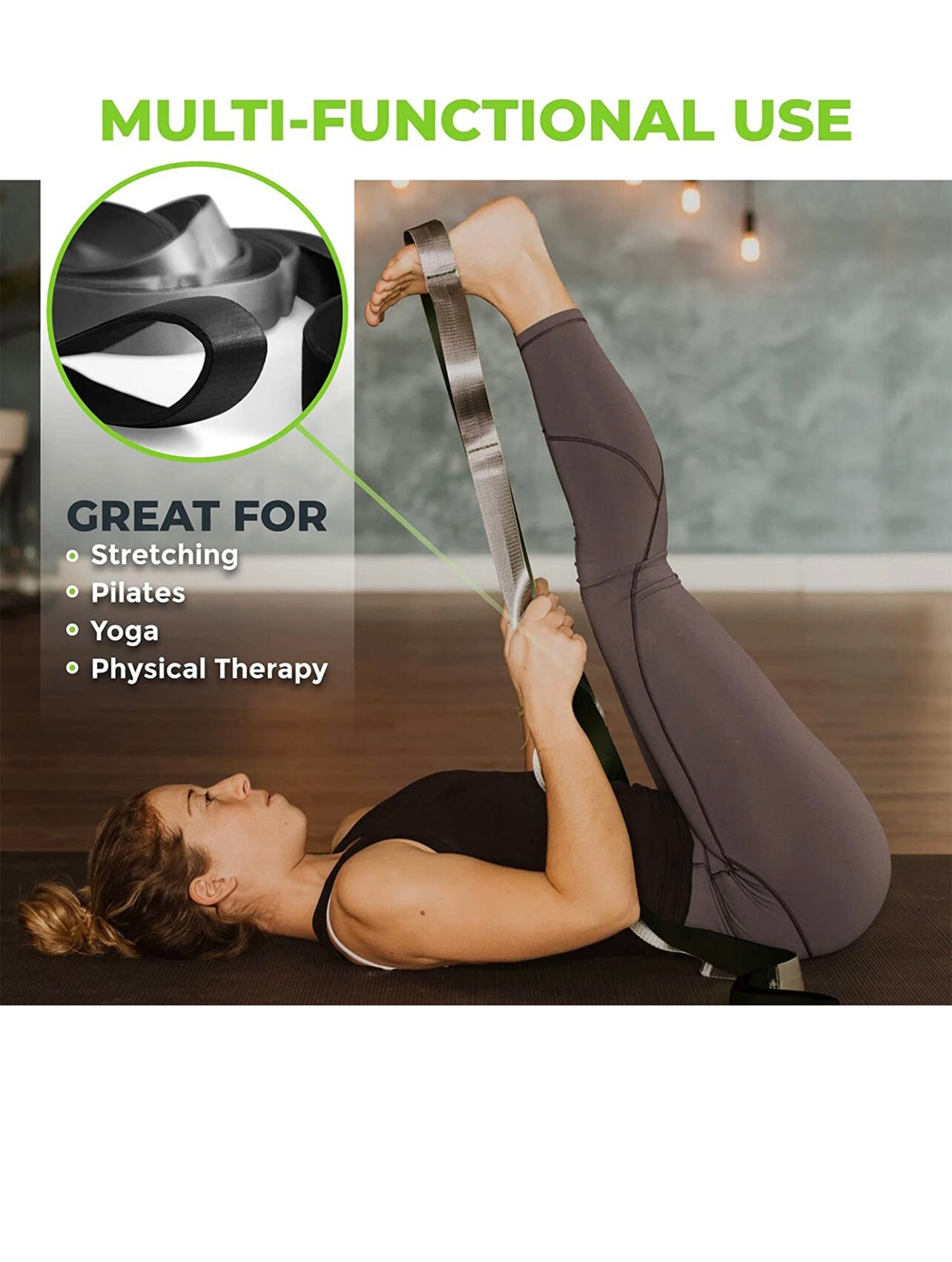 Stretching Straps / Bands 12 Loops - Yoga, Pilates, Physical Therapy - Etsy