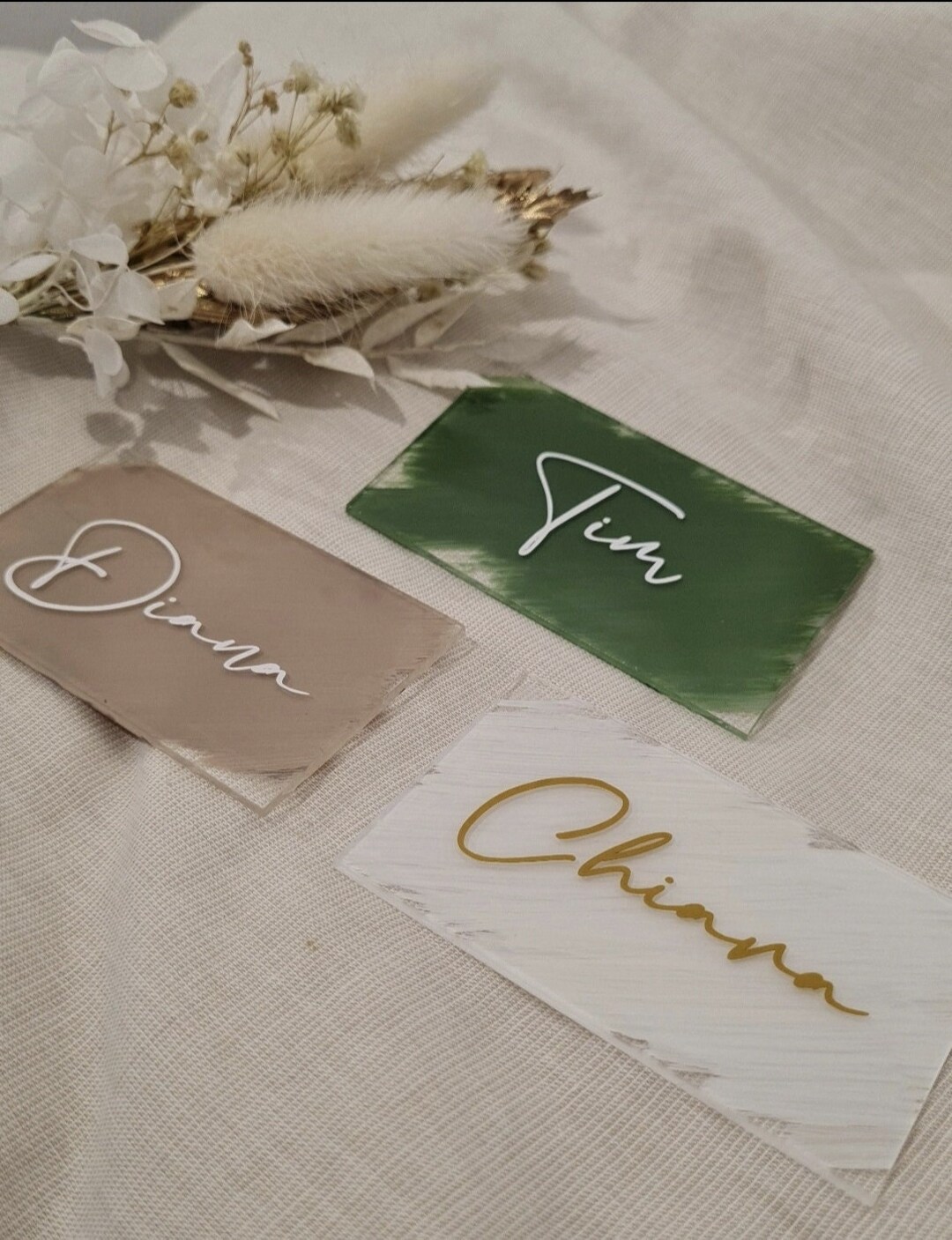 Personalized Wedding Name Tag Acrylic Place Card Guest Gift Table ...