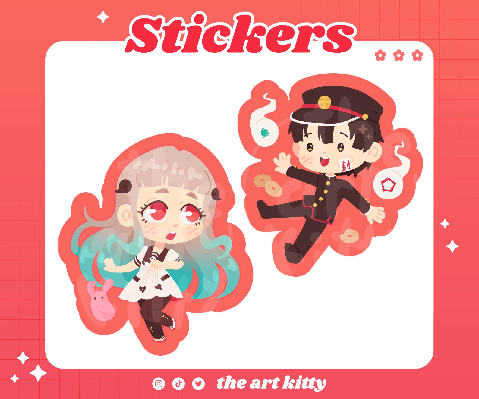 Hanako-kun Stickers / Yashiro Nene & Hanako Decorative Sticker - Etsy