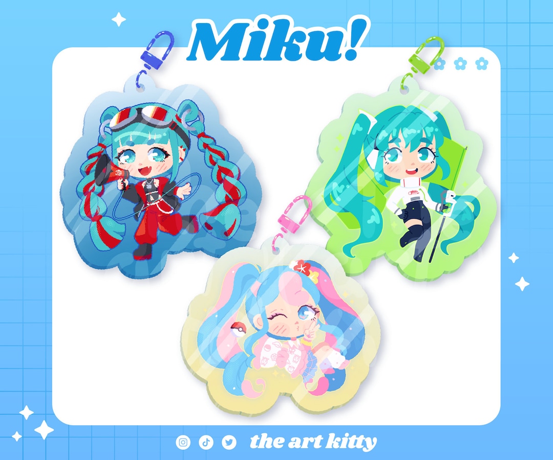 Hatsune Miku Keychain / Fairy Trainer Magical Mirai & Racing - Etsy