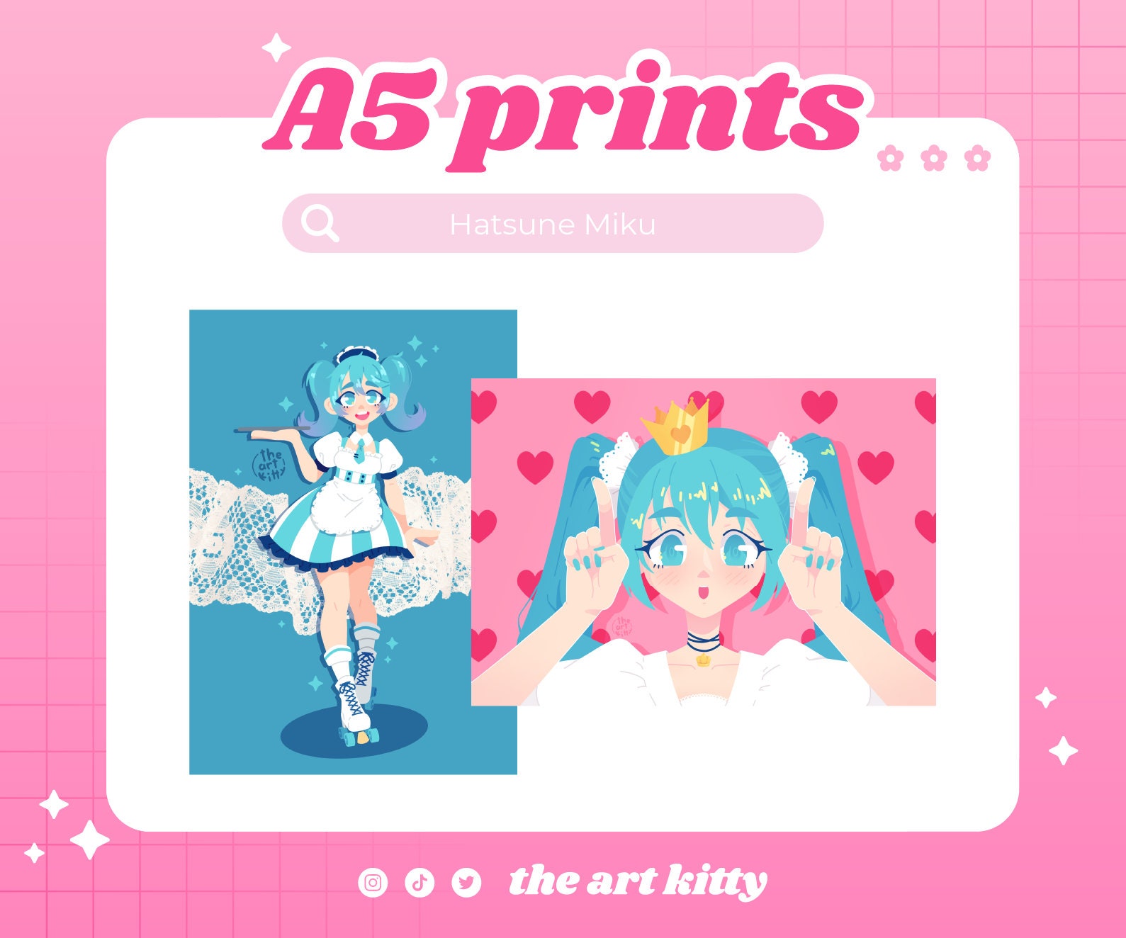 Hatsune Miku A5 Print / Maid & World is Mine, Vocaloid Fanart ...