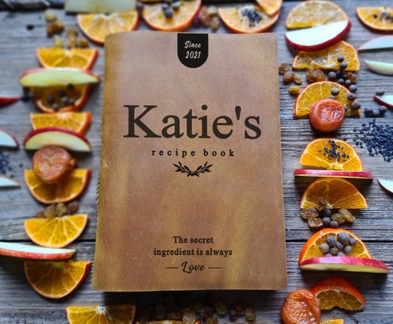 Personalized Leather Cookbook// Leather Recie Book// Leather - Etsy