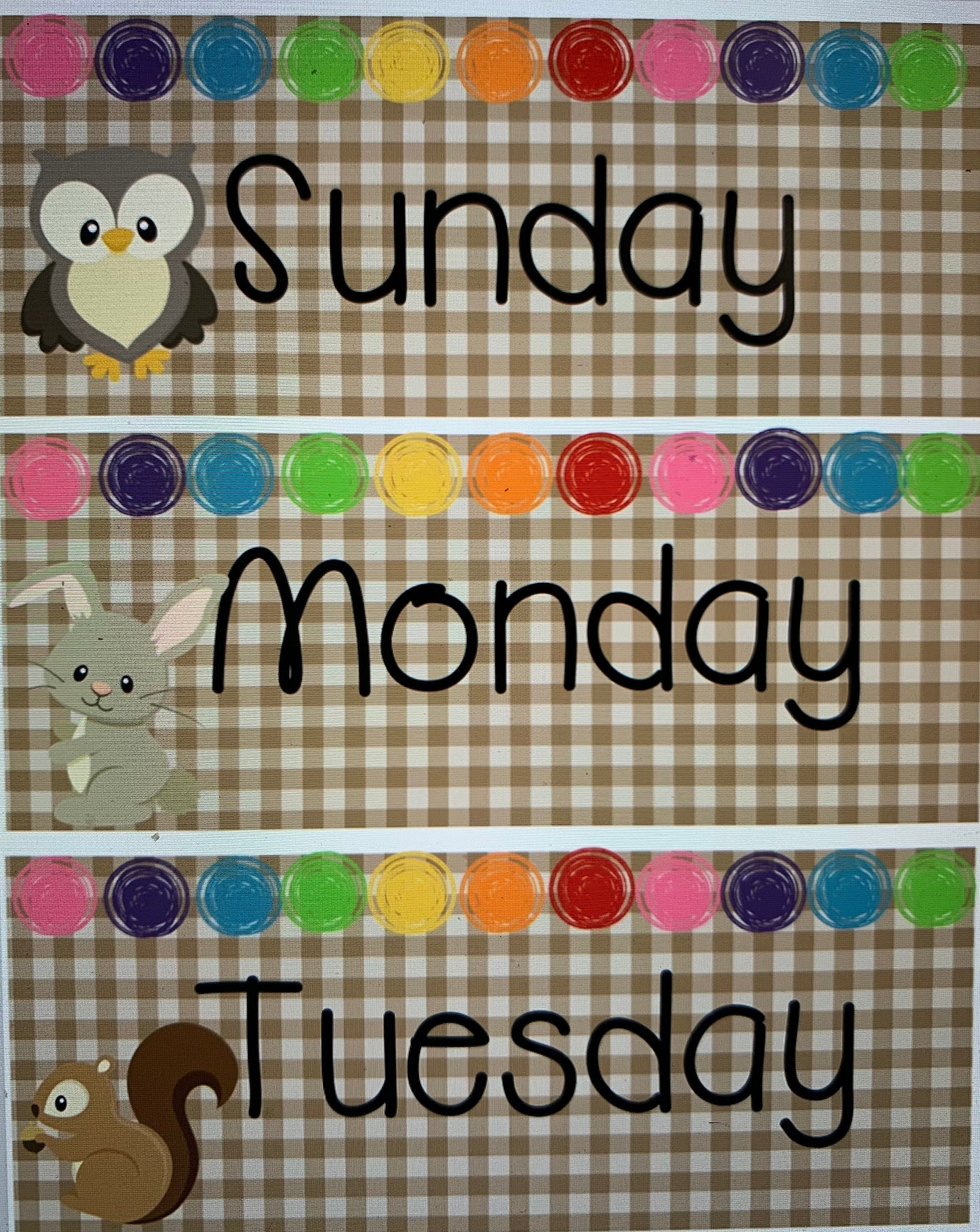 Woodland Animals Downloadable Digital Calendar Set - Etsy