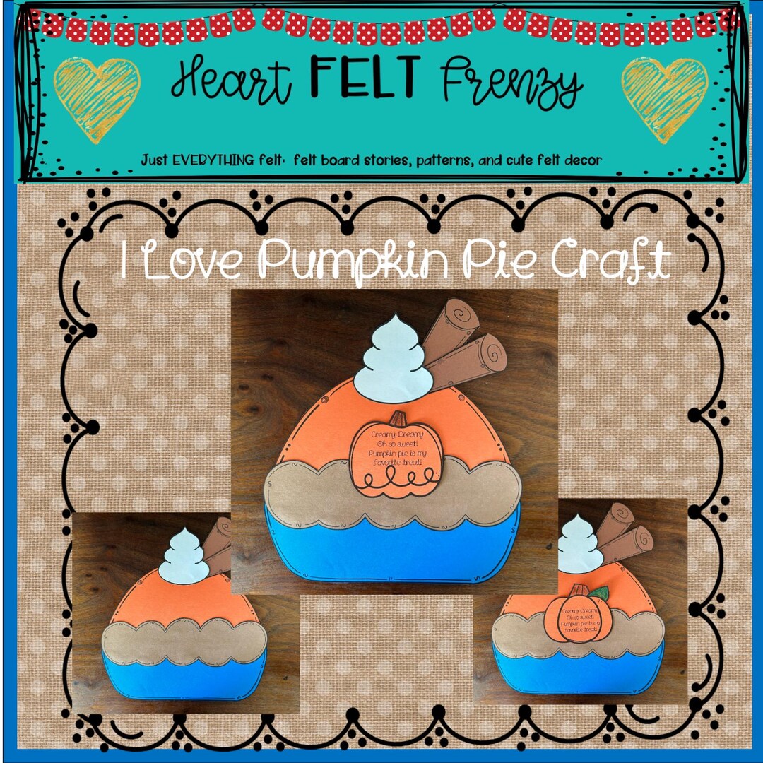 Fall Pumpkin Pie Paper Craft , Fall Paper Craft for Kids, Thanksgiving ...