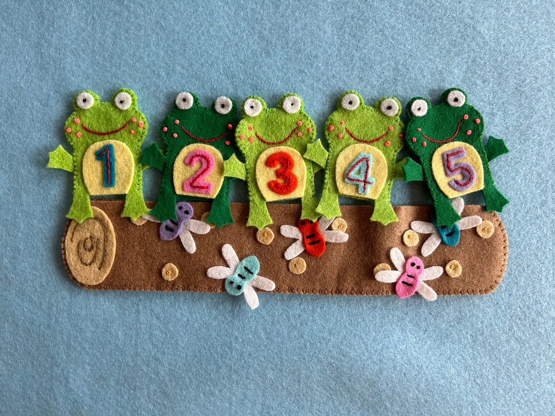 5 Little Frogs Educational Finger Puppet Finger Plays Teaching Resource ...