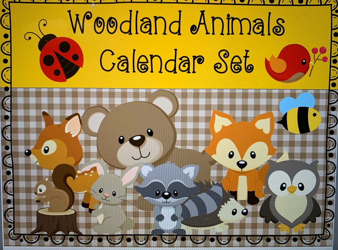 Woodland Animals Downloadable Digital Calendar Set - Etsy