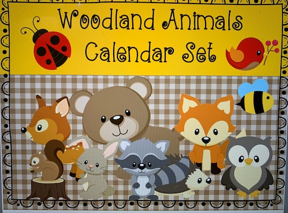 Woodland Animals Downloadable Digital Calendar Set - Etsy
