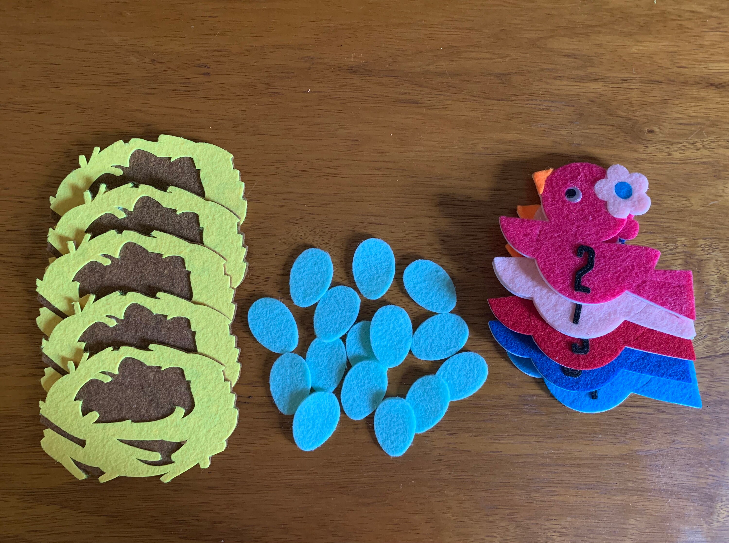 Five Little Birds Counting Number Activity Feltboard Games, Feltboard ...