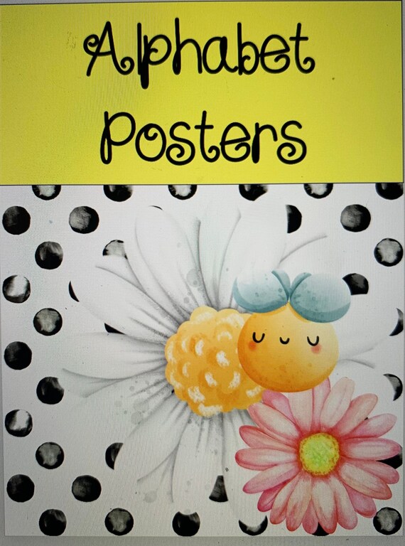 Digital Alphabet Classroom Poster Set | Etsy