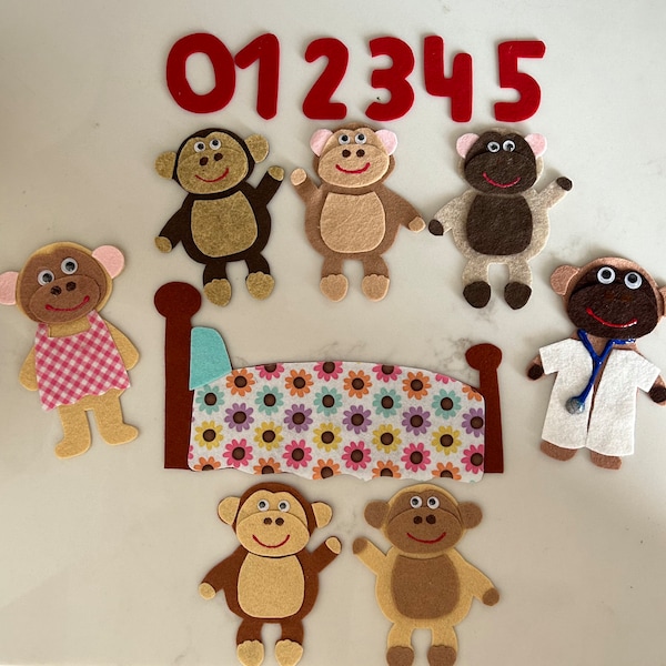 Five Little Monkeys - Etsy