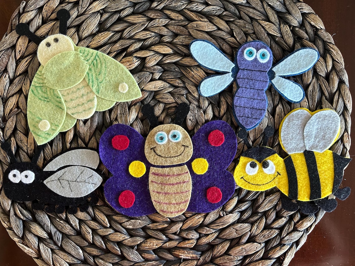 Handmade Felt Insect Set, Science Center Activity - Etsy