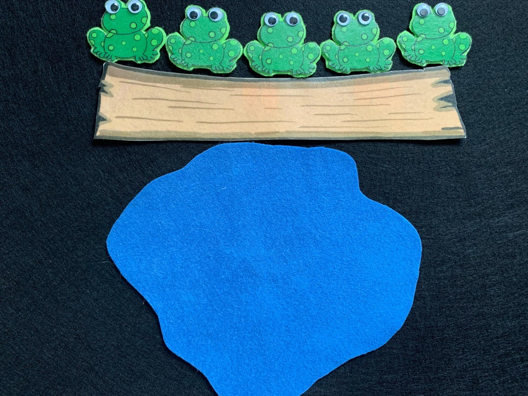 5 Little Frogs Fun Educational Felt Story, Teacher, Kids Homeschool ...
