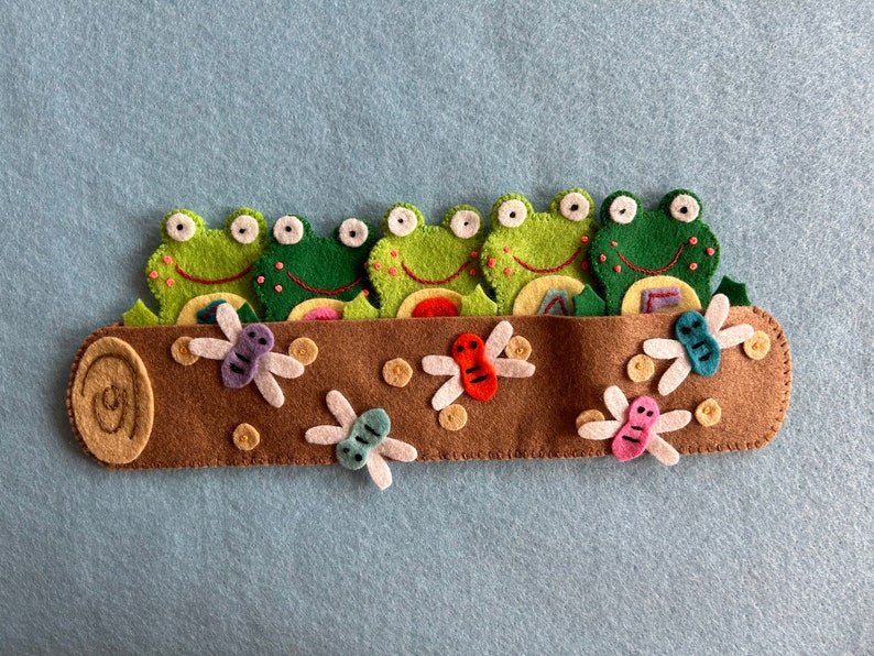 5 Little Frogs Educational Finger Puppet Finger Plays Educational ...