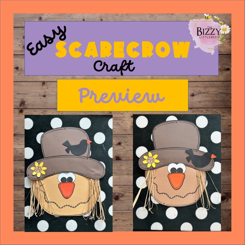 Scarecrow Craft Templete, Easy Scarecrow Paper Craft, Fall Paper Crafts ...