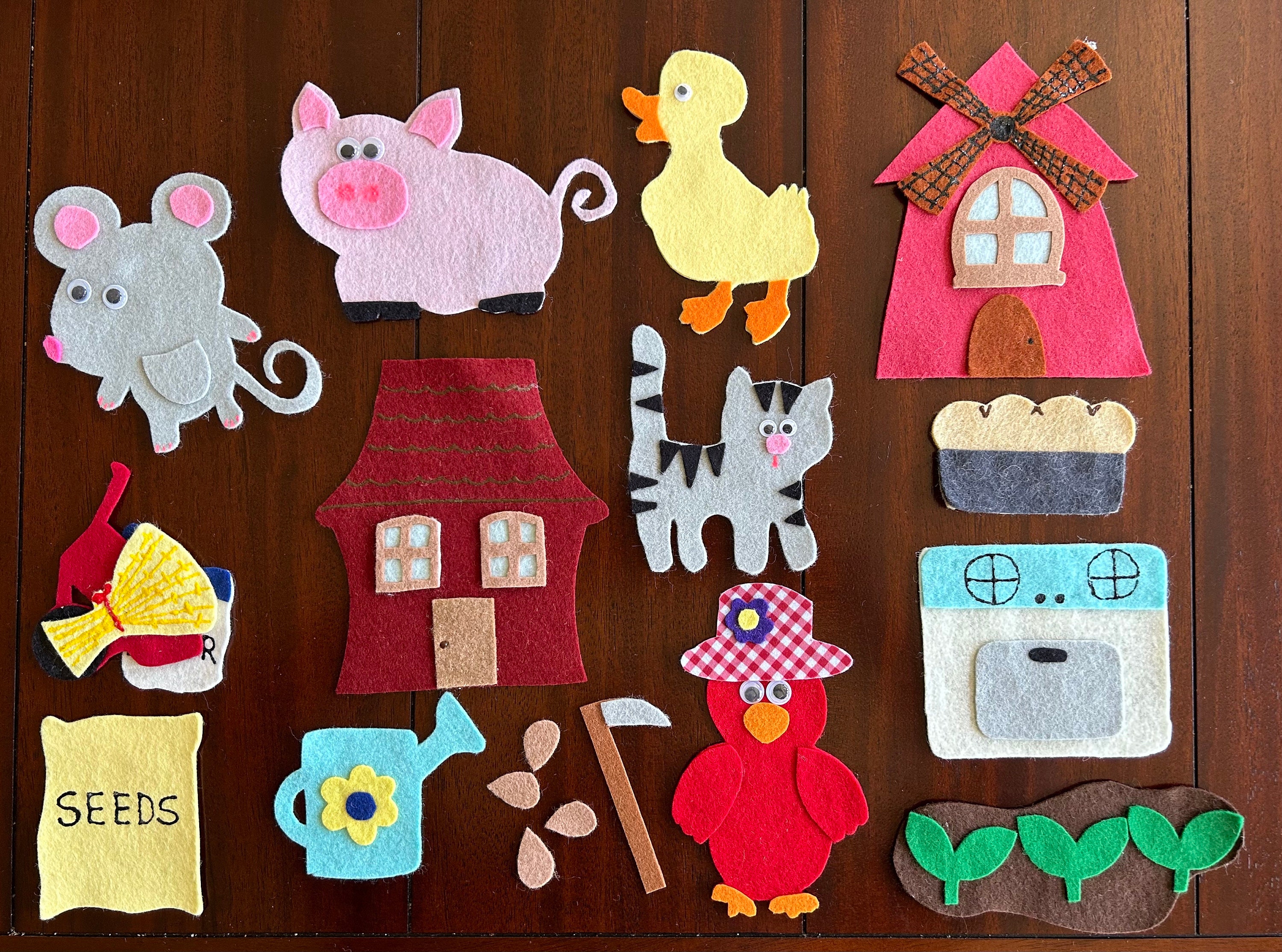 Handmade Little Red Hen Felt Board Story - Homeschool Pre-k Resource - Etsy
