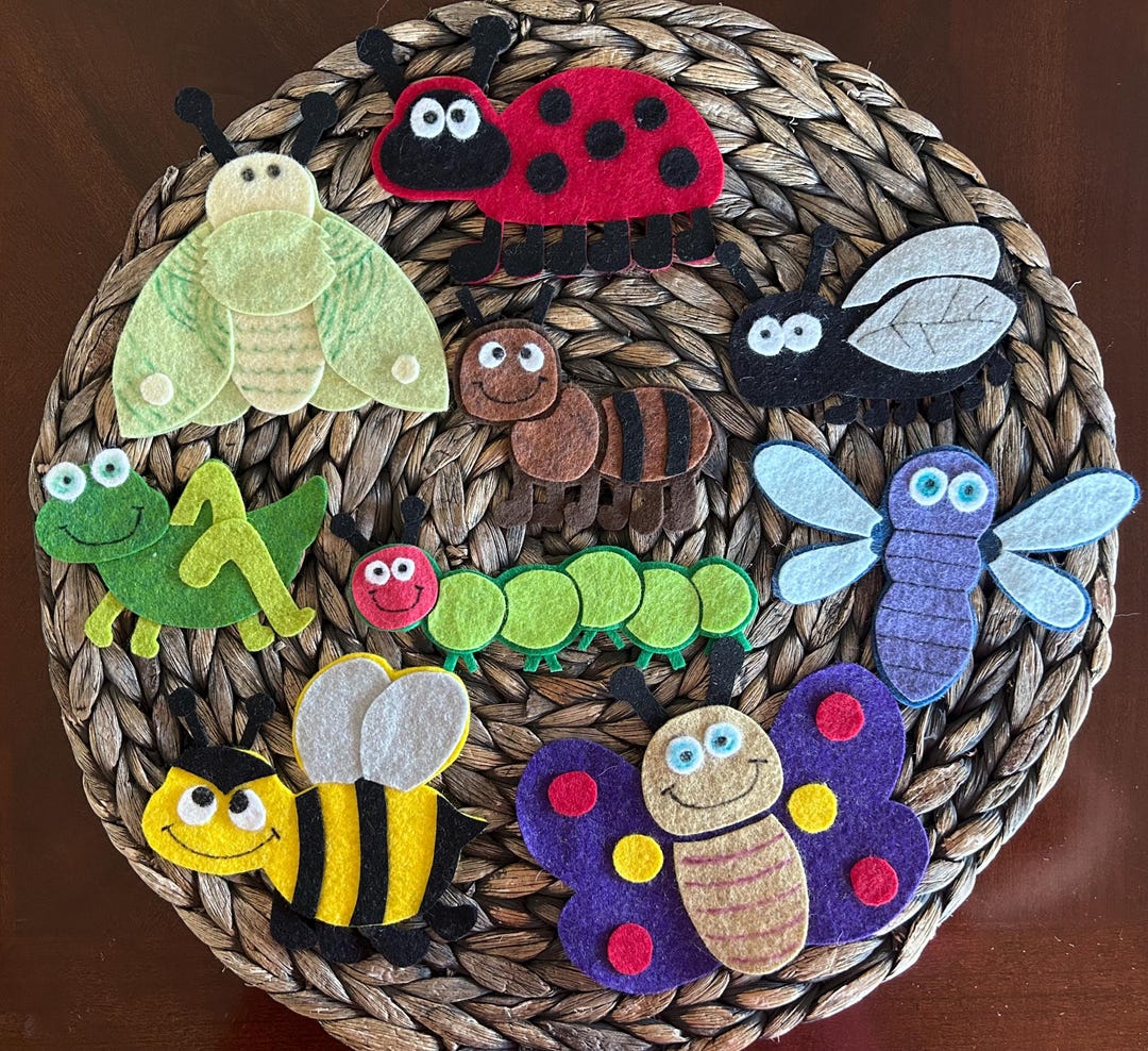 Insects Felt Board Set, Spring Felt Board Sets, Felt Bugs and Insects ...