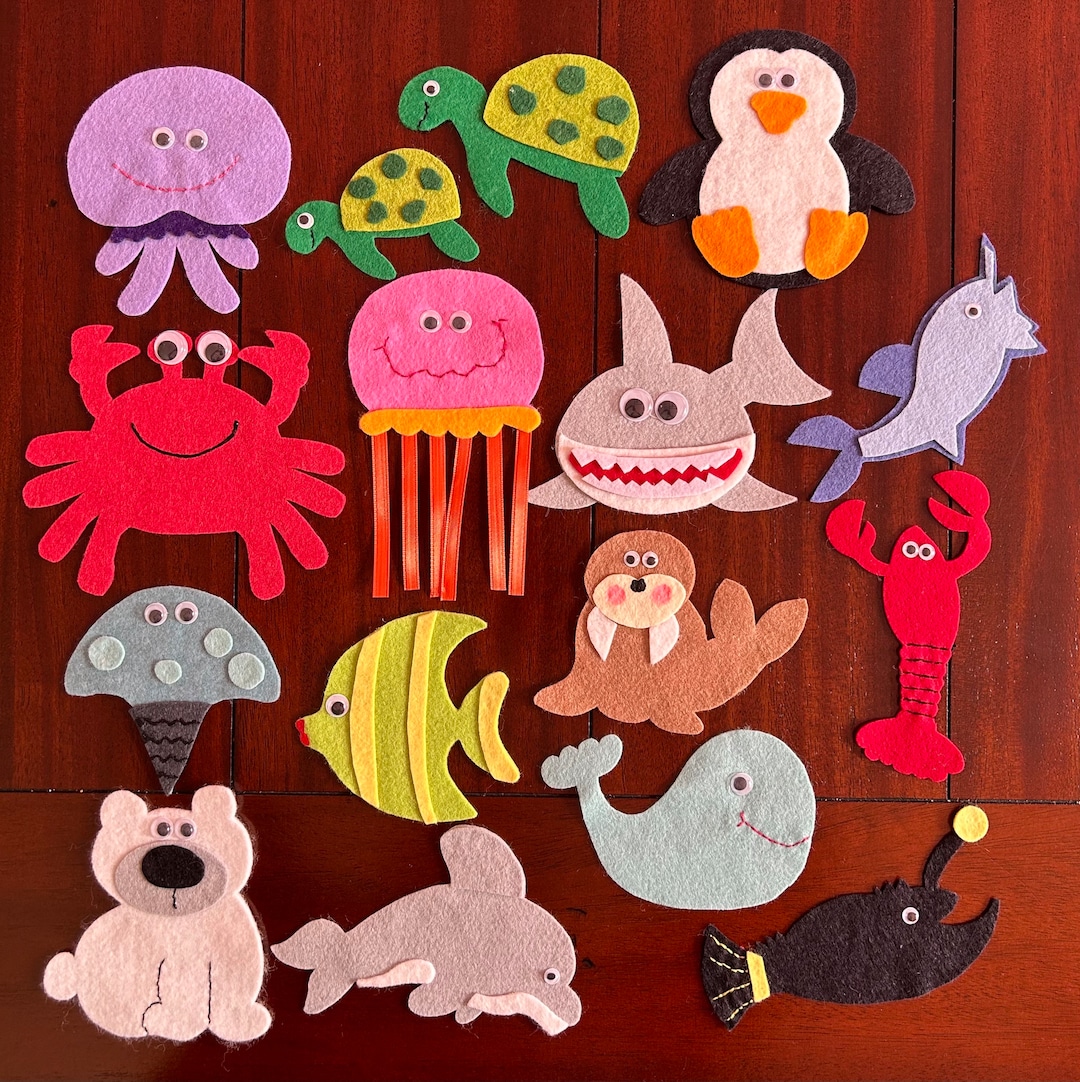 The Turmoil in the Ocean Felt Board Story, Felt Stories, Felt Board ...