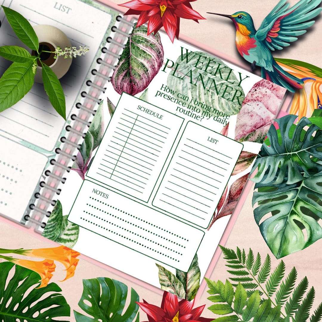 Weekly Daily Routine Printable Planner Editable Daily Planner Schedule ...