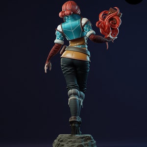 Red Hair Mage 3d Printed Model Kit - Etsy