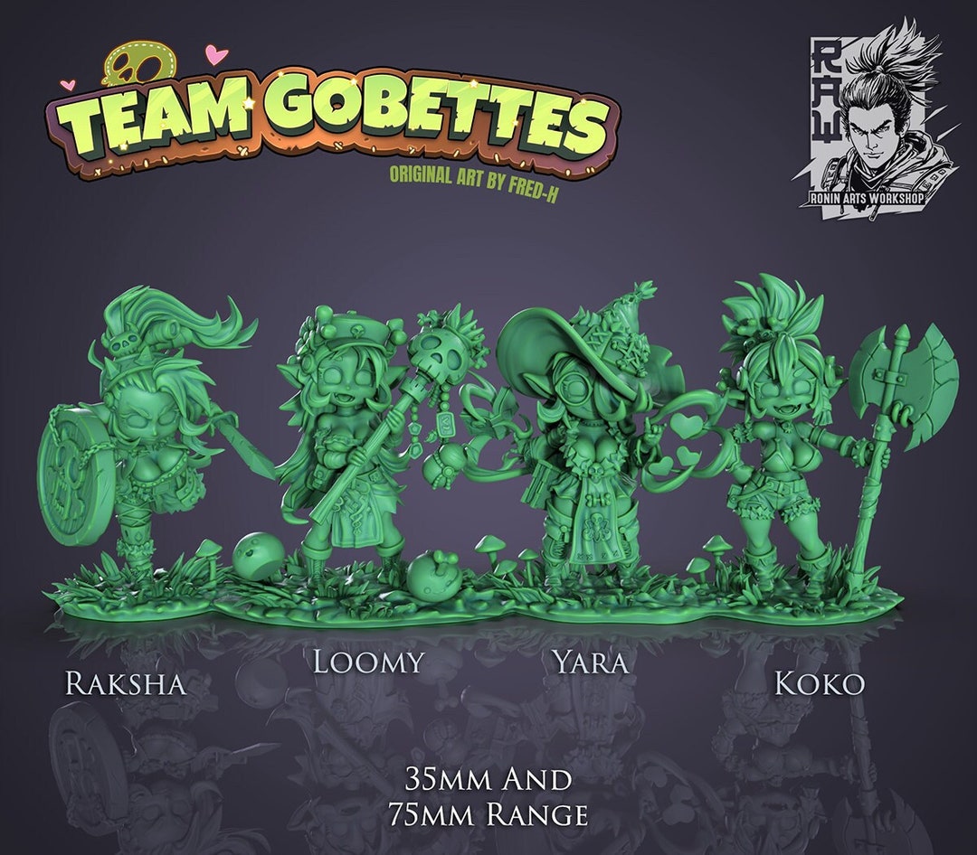 Goblin Girl Gobette 3d Printed Miniature Set 32mm - Etsy