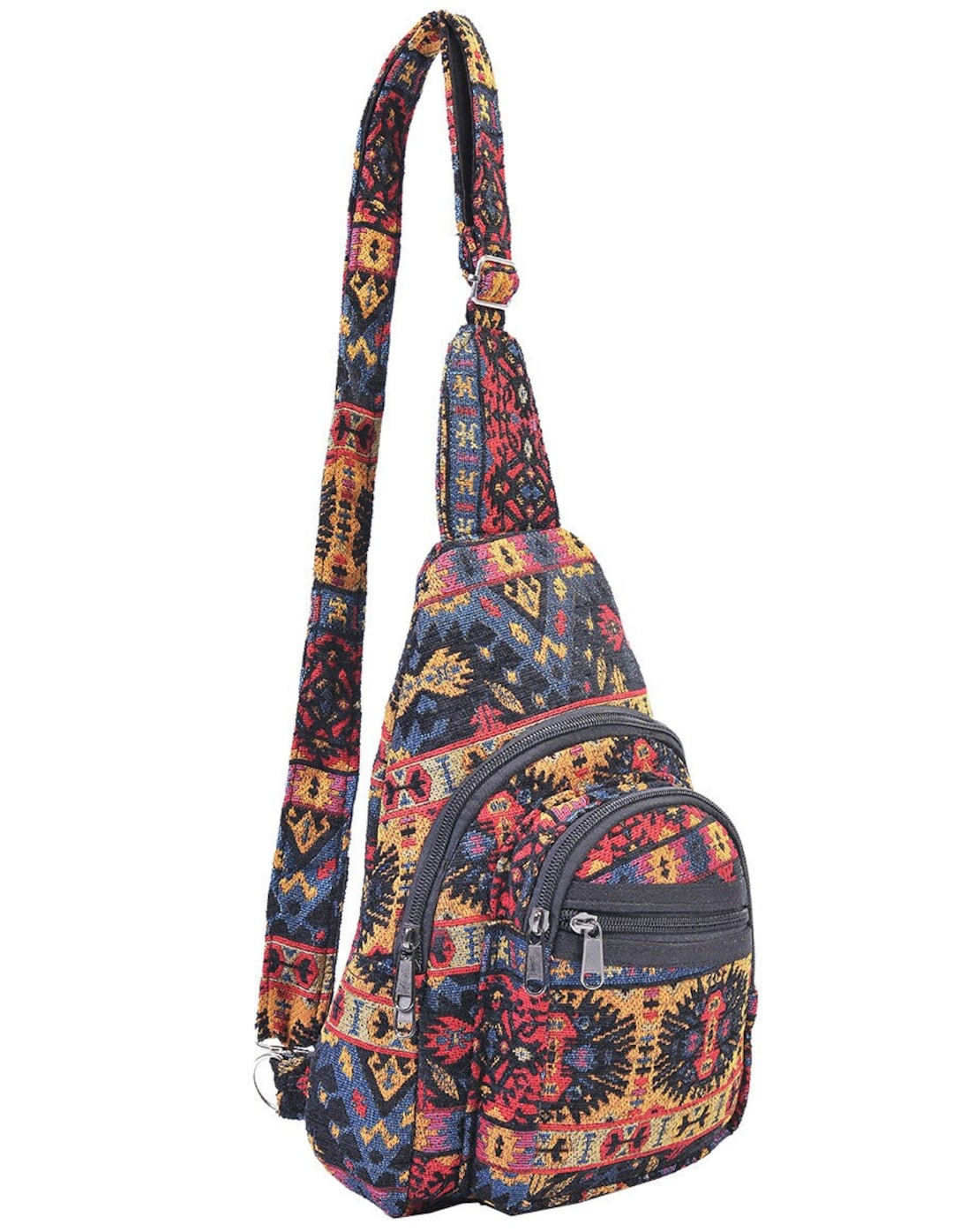 Hippie Cotton Sling Bag, Crossbody Sling, Backpack for Travel Hiking ...