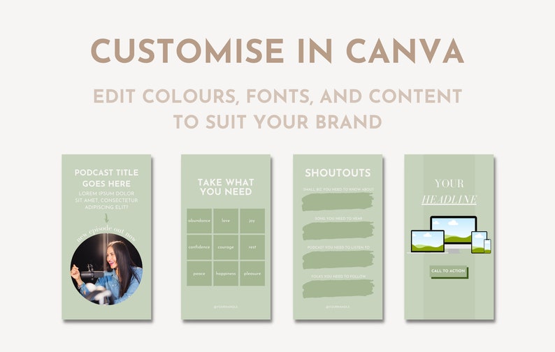 100 Instagram Stories Templates Canva Templates for Social - Etsy