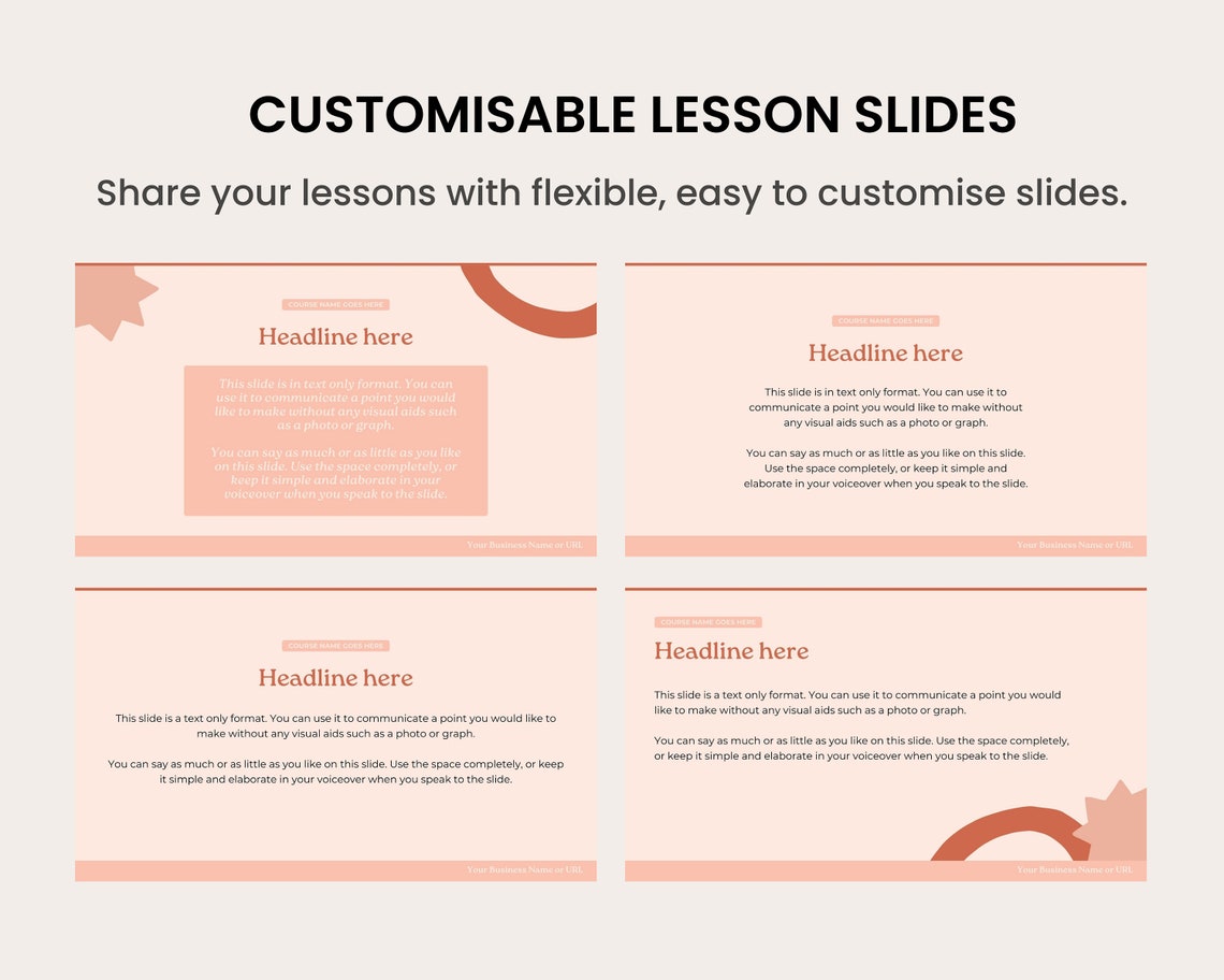 Course Template Canva, Online Course Slides, Presentation Template ...