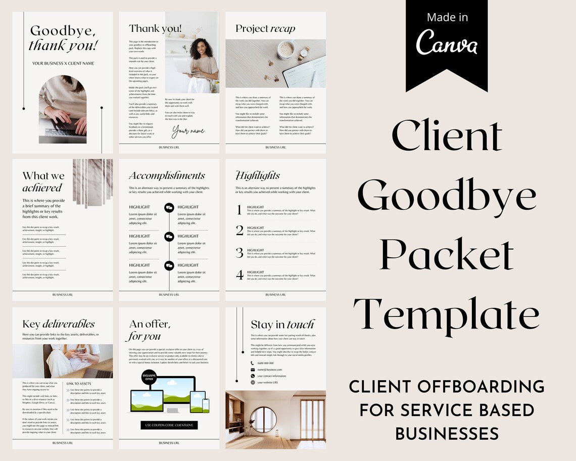 Client Goodbye Packet Client Offboarding Virtual Assistant - Etsy