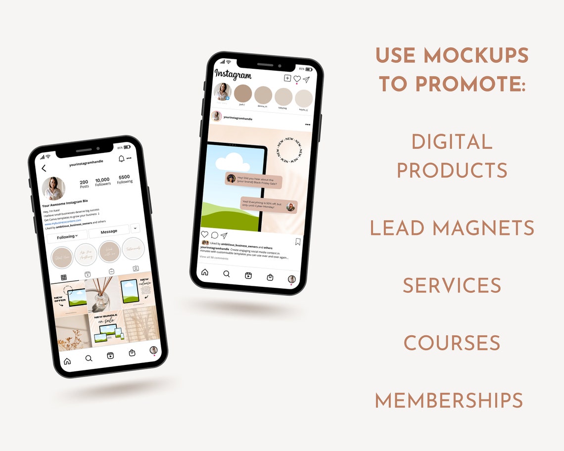 Digital Product Mockup Device Mockup Canva Mockups Facebook | Etsy